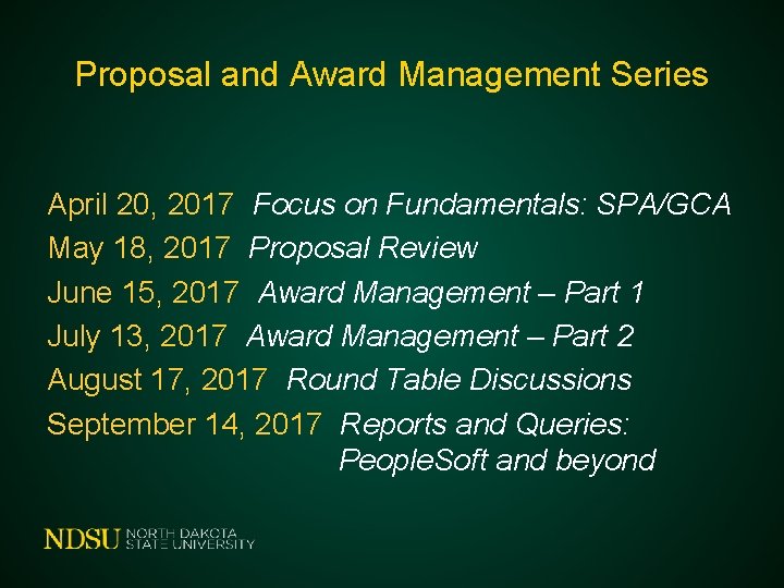Proposal and Award Management Proposal Review Sponsored Programs