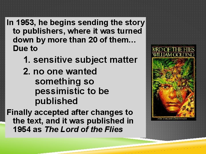 LORD OF THE FLIES AND LITERARY THEORY INTRODUCTION