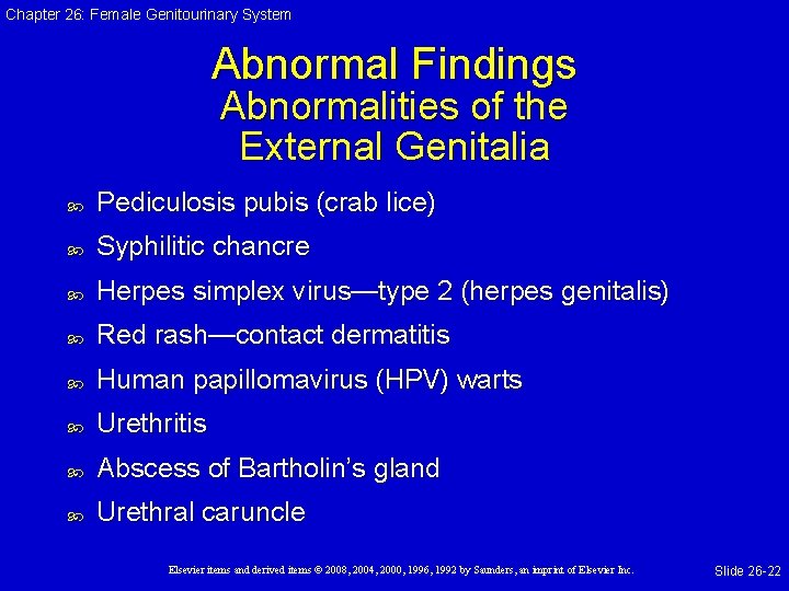Assessment of the Female Genitourinary System Health Assessment