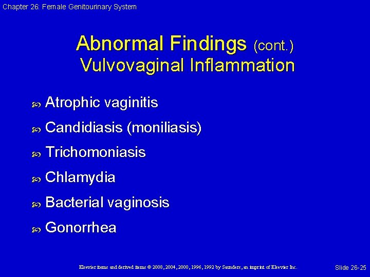 Assessment of the Female Genitourinary System Health Assessment