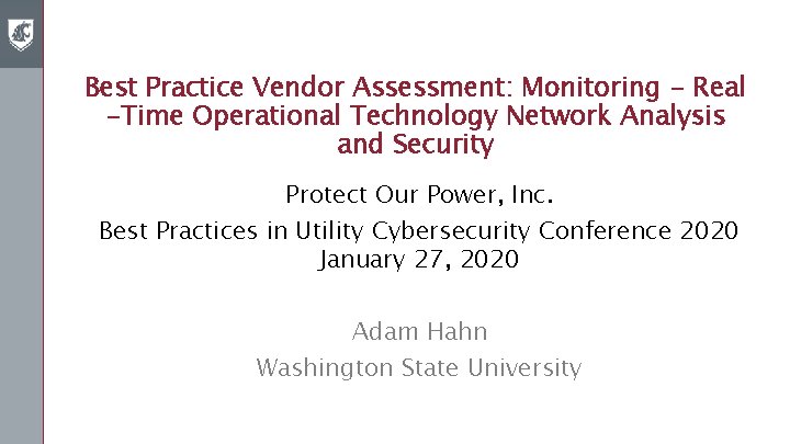 Best Practice Vendor Assessment Monitoring Real Time Operational