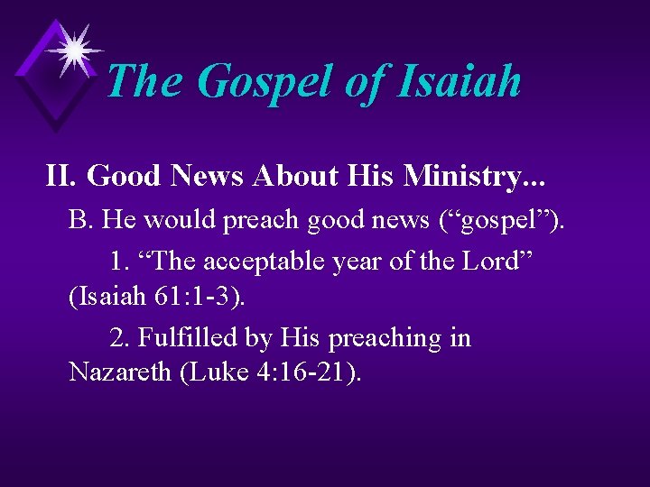 The Gospel of Isaiah I Good News About
