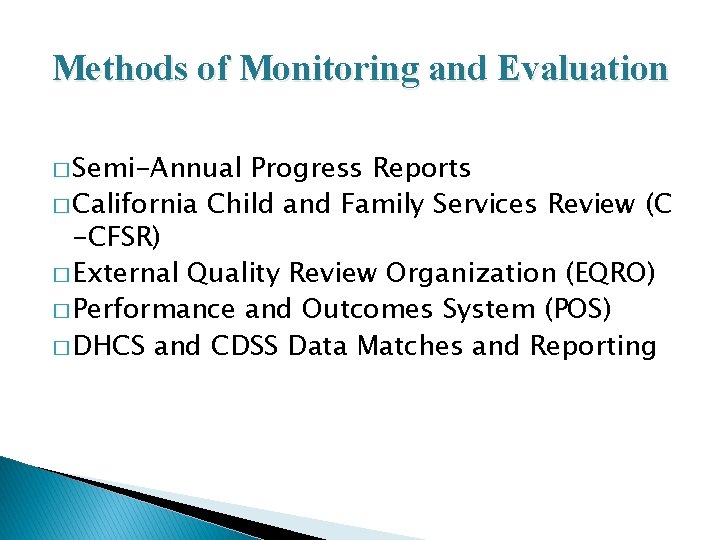 Continuous Quality Improvement CQI in ICC and IHBS