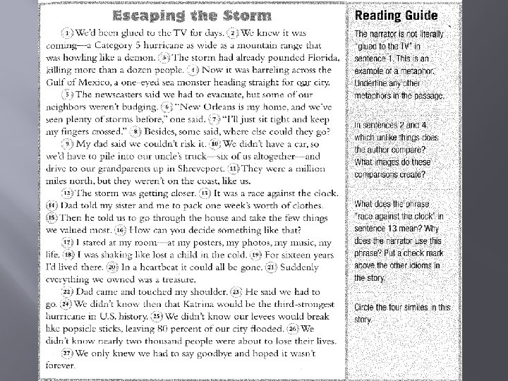 STRAND 2 CONCEPT 1 Literary Elements STRAND 2