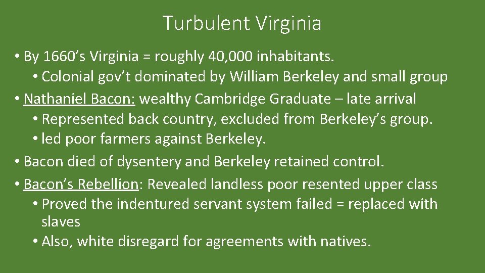 Virginia Established Jamestown The London Company 1607 funded