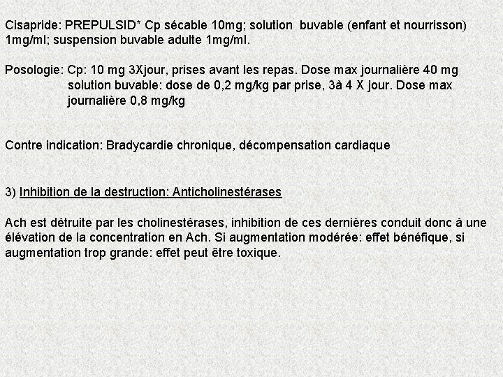 Le Systme Cholinergique DCEM 1 Pharmacologie I Fonctionnement