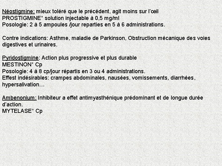 Le Systme Cholinergique DCEM 1 Pharmacologie I Fonctionnement