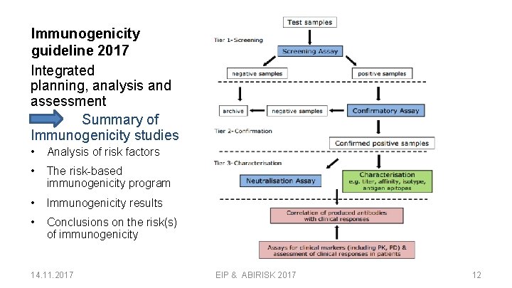 EIPABIRISK Immunogenicity of Biopharmaceuticals Novel Aspects of the
