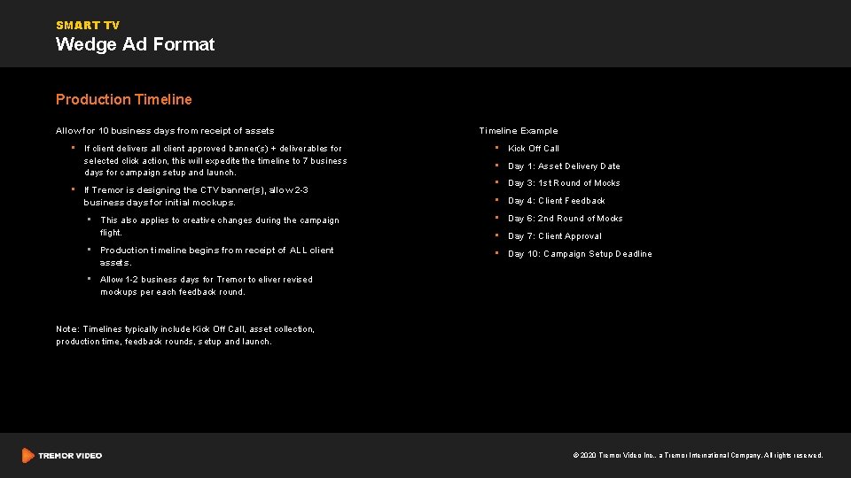 AD SPECS SMART TV Wedge Ad Format Highvisibility