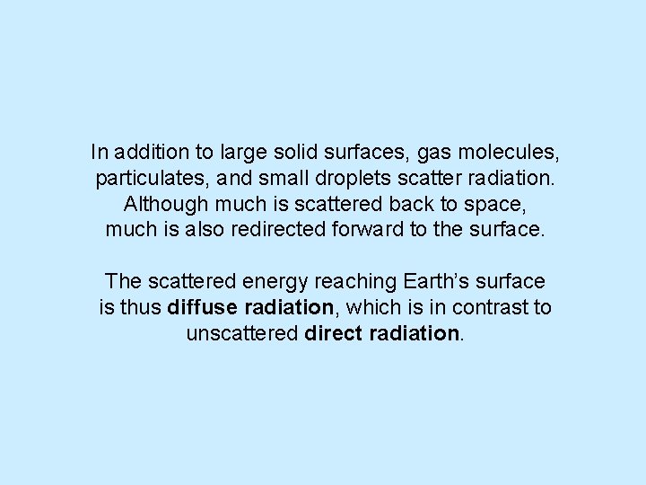 Chapter 3 Energy Balance and Temperature Atmospheric gases