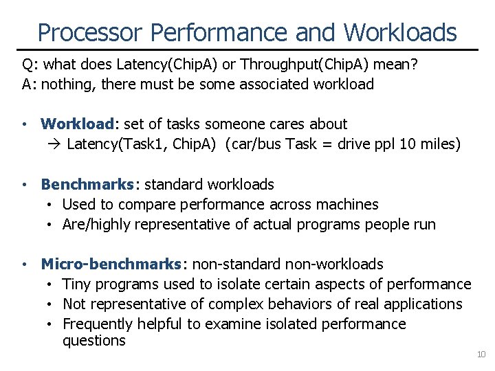 CSE 560 Computer Systems Architecture Performance This Unit