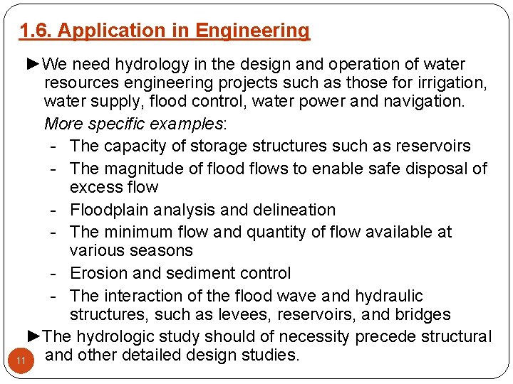 Engineering Hydrology ECIV 4323 CHAPTER 1 INTRODUCTION Instructors