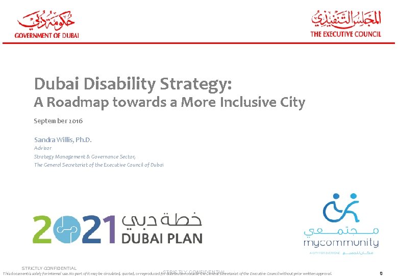 Dubai Disability Strategy A Roadmap towards a More