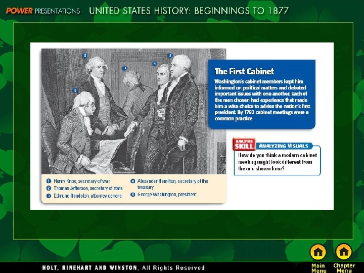 Chapter 7 Launching the Nation Section Notes Washington