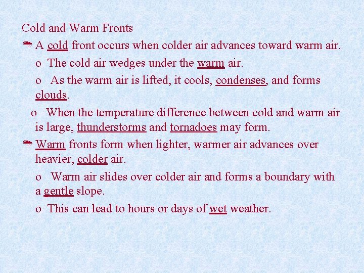 Chapter 16 Section 2 Study Guide Weather Patterns