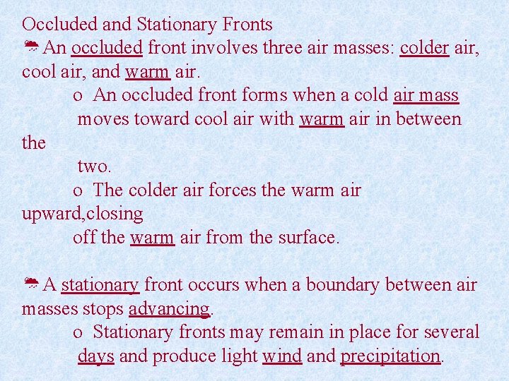 Chapter 16 Section 2 Study Guide Weather Patterns
