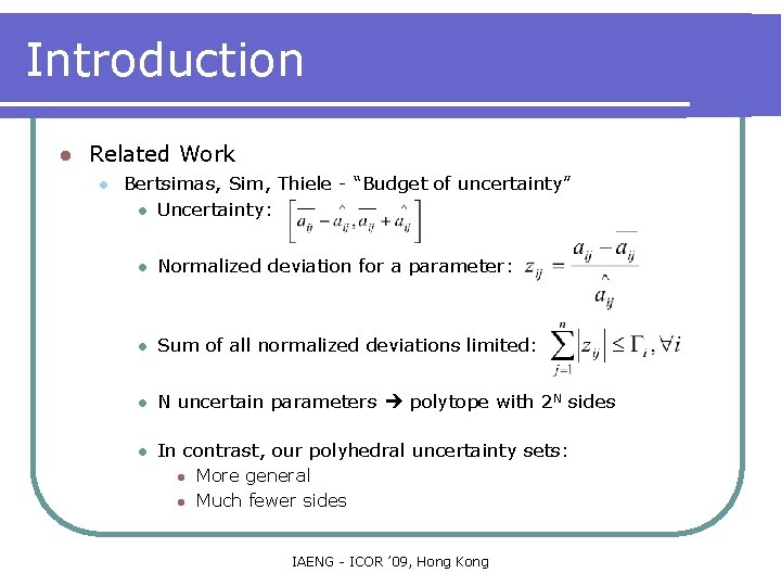 New Vistas in Inventory Optimization under Uncertainty Abhilasha