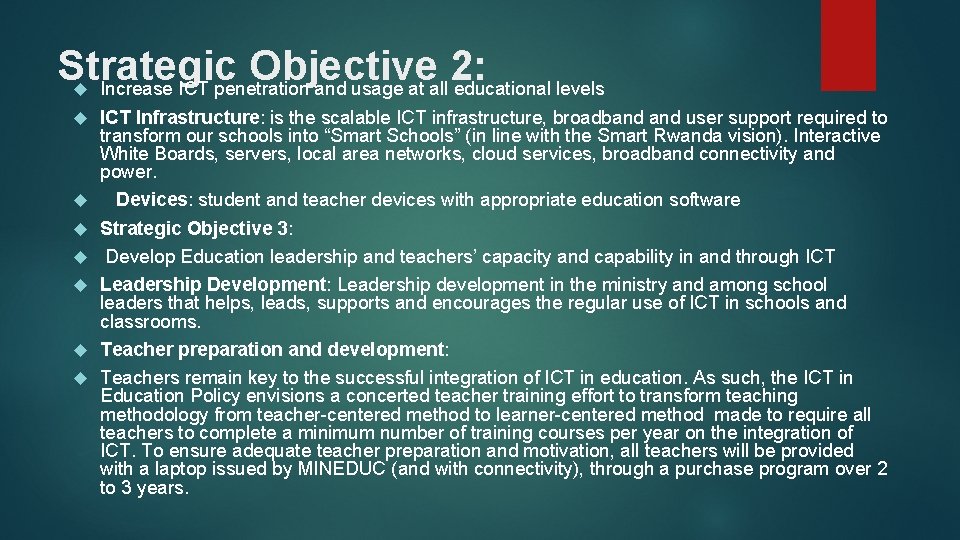 ICT IN EDUCATION POLICY I INTRODUCTION RWANDA 2020