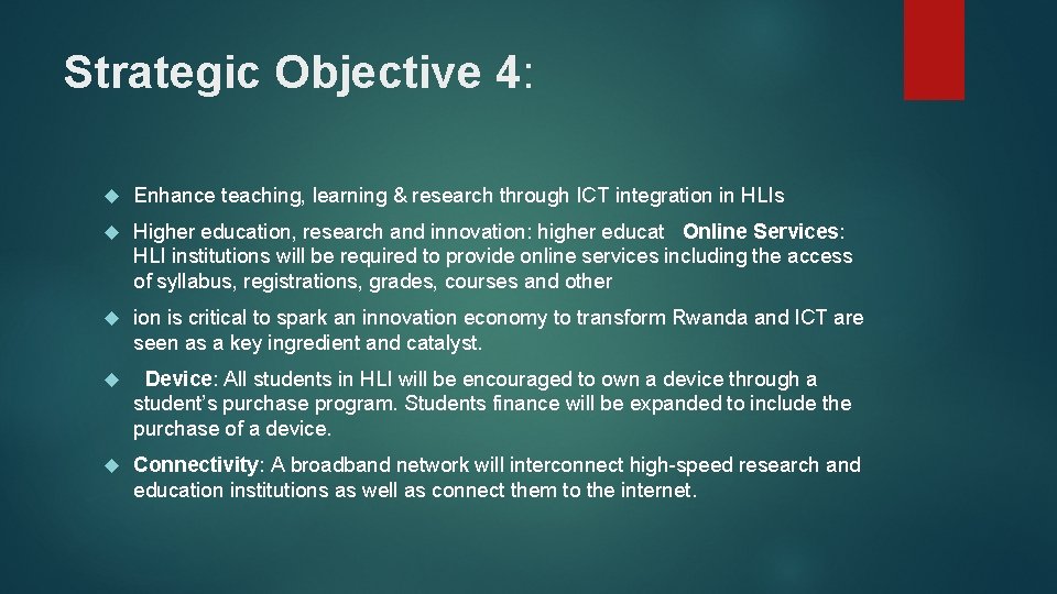 ICT IN EDUCATION POLICY I INTRODUCTION RWANDA 2020