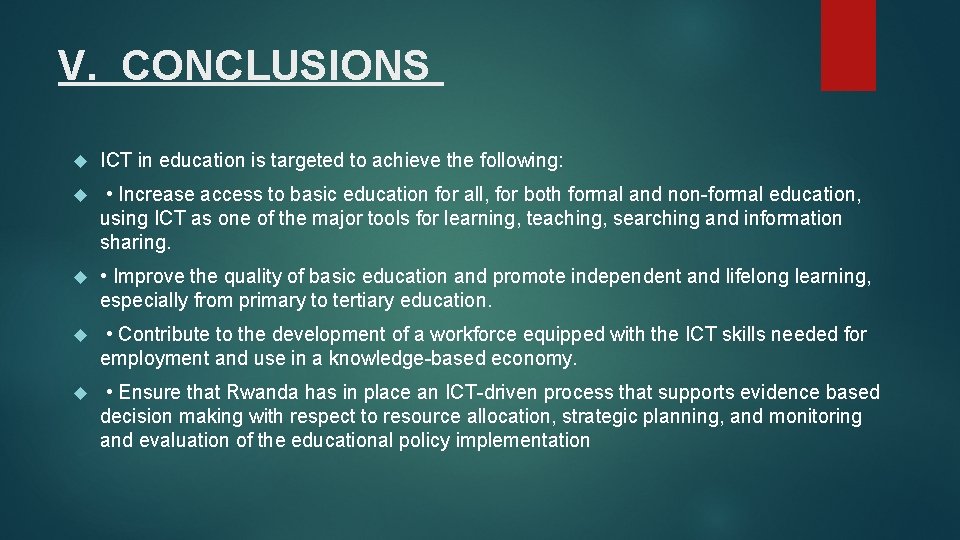 ICT IN EDUCATION POLICY I INTRODUCTION RWANDA 2020