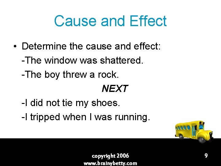 Reading Street Comprehension Skills Cause and Effect Grades