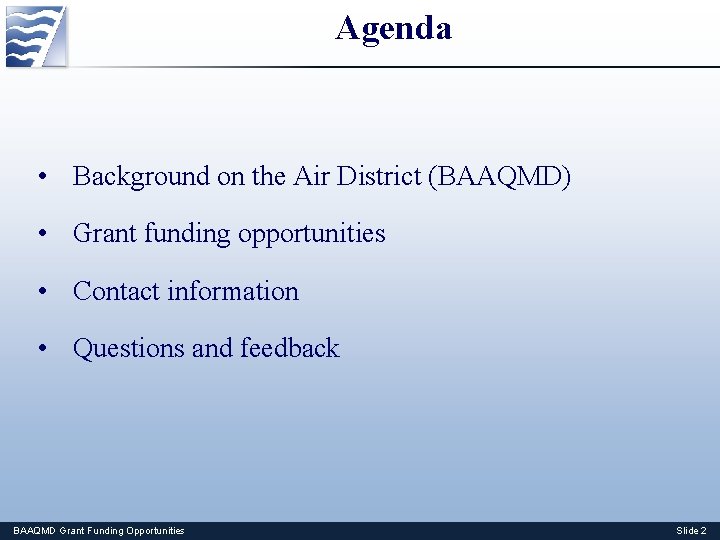 Bay Area Air Quality Management District BAAQMD Grant