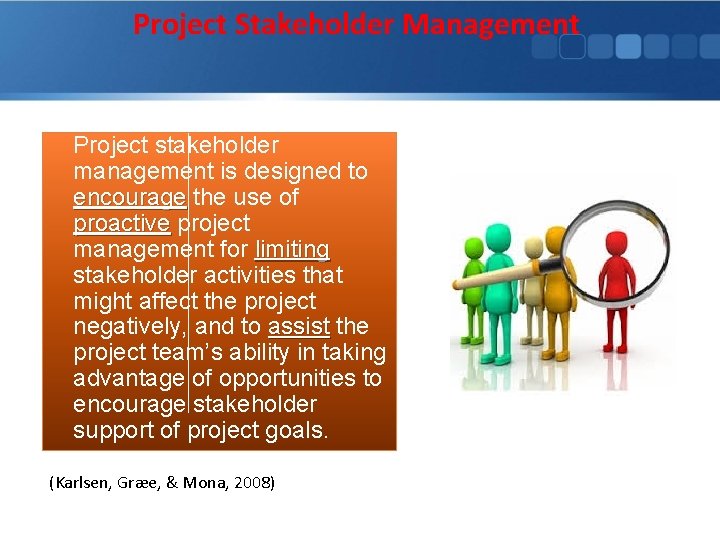 Effective Project Stakeholders Management Presented by Dr Tony