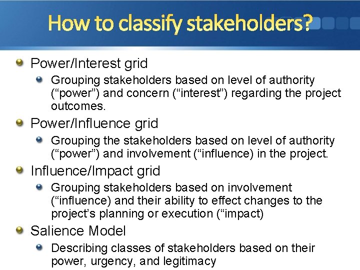 Effective Project Stakeholders Management Presented by Dr Tony