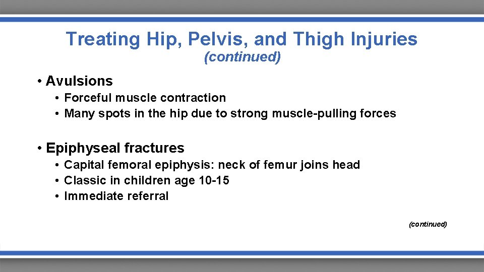 CHAPTER 17 Hip Pelvis and Thigh Injuries Cartwright