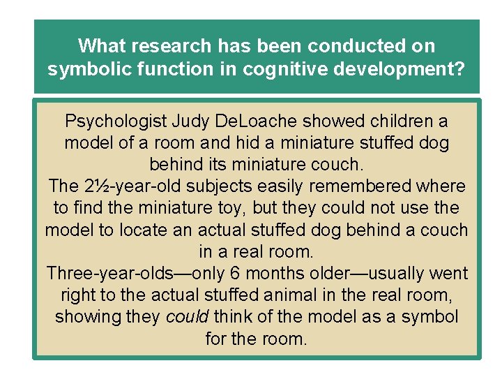 Learning Targets Module 47 Infancy and Childhood Cognitive
