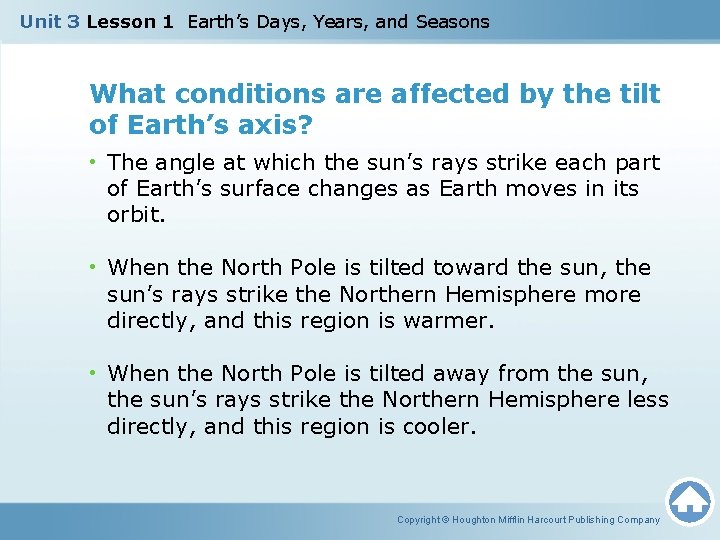 Unit 3 Lesson 1 Earths Days Years and