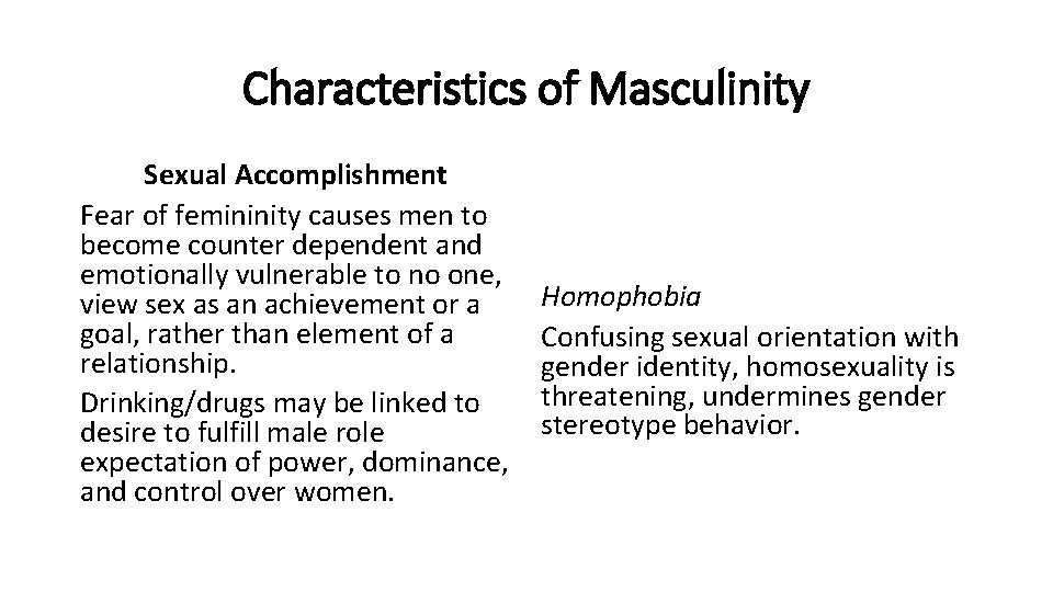 Treating Men with Substance Use Disorders The Male