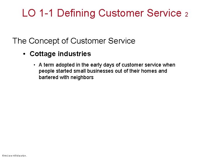 Chapter 1 The World of Customer Service Mc