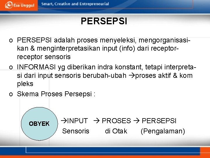SENSASI DAN PERSEPSI PERTEMUAN 4 NOVENDAWATI WAHYU SITASARI