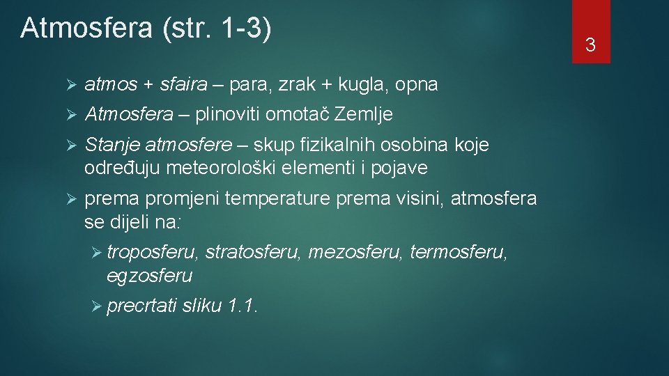1 Atmosfera sastav i fizika svojstva METEOROLOGIJA I