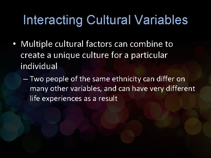 Chapter 4 Cultural Issues in Clinical Psychology The