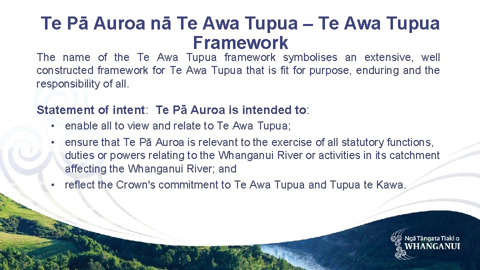 Te Awa Tupua Whanganui River Catchment 290 km