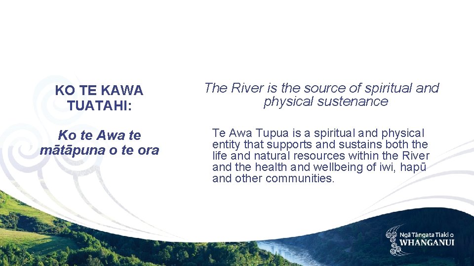 Te Awa Tupua Whanganui River Catchment 290 km