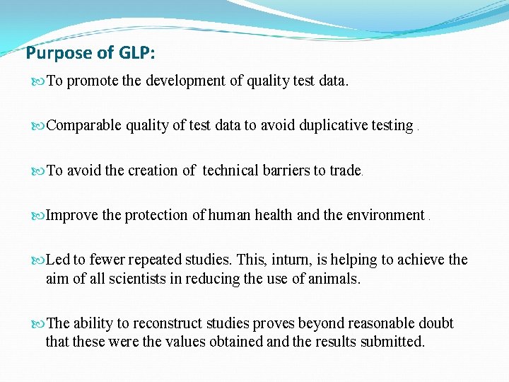 SEMINAR ON GOOD LABORATORY PRACTICESGLP Presented by Ch