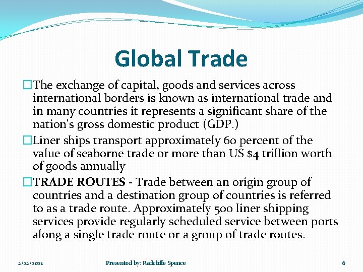 Commercial Shipping Liner Shipping Market Unit 4 Liner