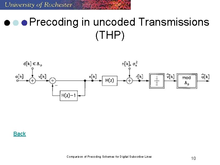 Comparison of Precoding Schemes for Digital Subscriber Lines