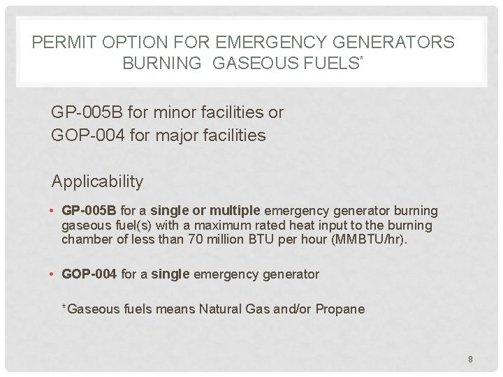AIR PERMITTING GENERAL PERMIT UPDATES NEW JERSEY DEPARTMENT