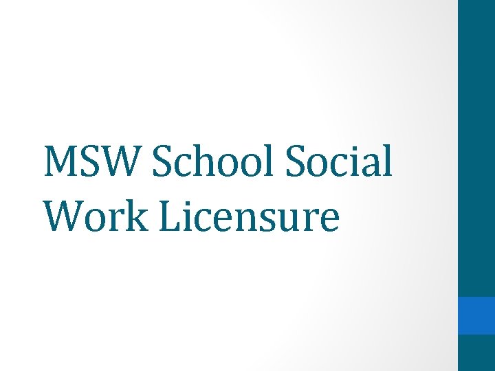 University of Memphis School Social Work Licensure Programming