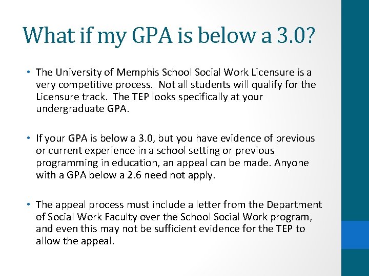 University of Memphis School Social Work Licensure Programming
