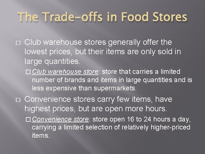 CHAPTER 5 Buying the Necessities CHAPTER 5 SECTION