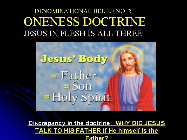 Unveiling The Mystery of the GODHEAD A presentation