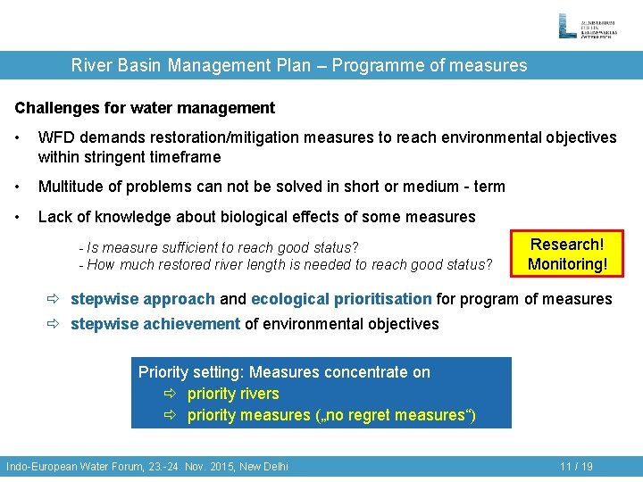 HYDROMORPHOLOGICAL IMPACTS CHALLENGES FOR WATER MANAGEMENT EXAMPLES FROM