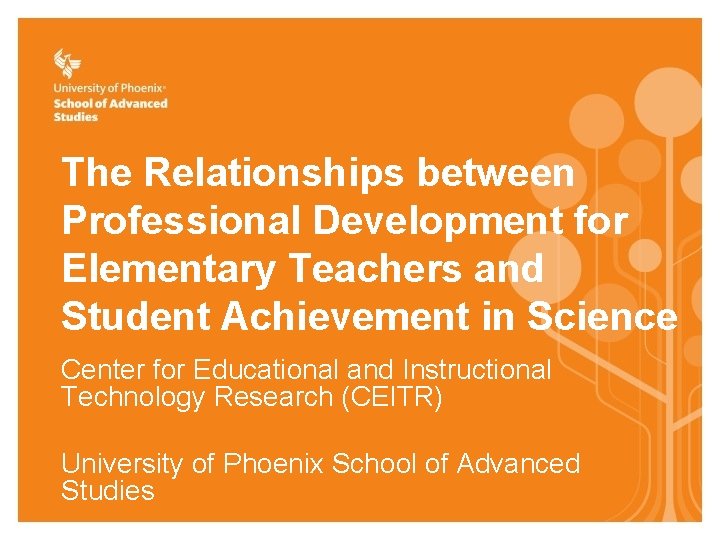 The Relationships between Professional Development for Elementary Teachers