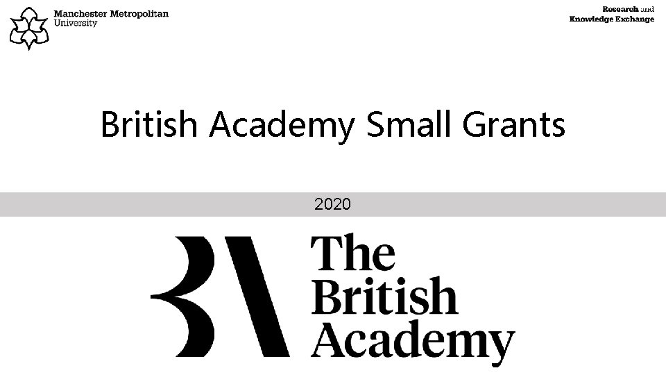 British Academy Small Grants 2020 Who are the
