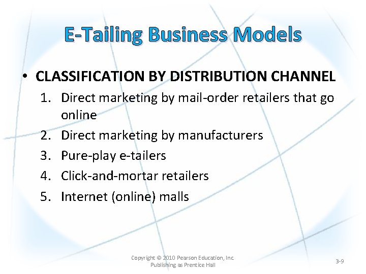 Chapter 3 Retailing in Electronic Commerce Products and